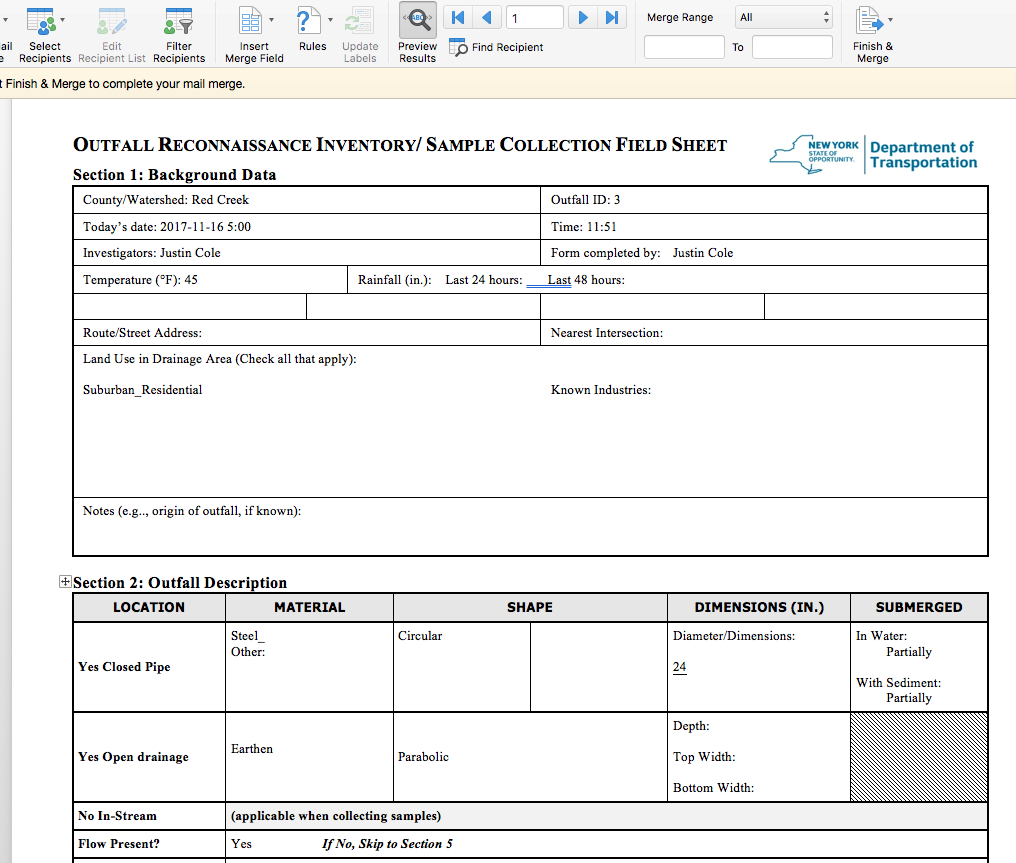 Using Survey123 (Or Any GIS Data) to populated reports in Word – Justin ...