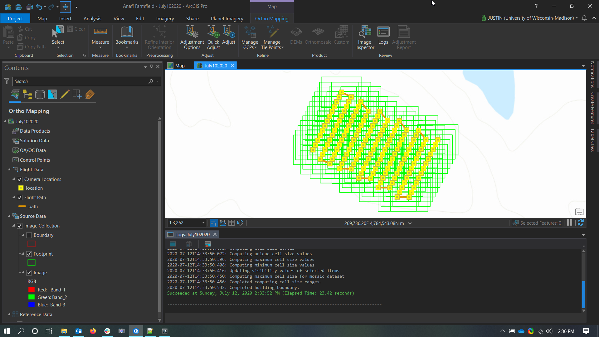 Creating an Orthomosaic and Digital Surface Model using an UAV and ArcGIS Pro – Justin's GIS Blog