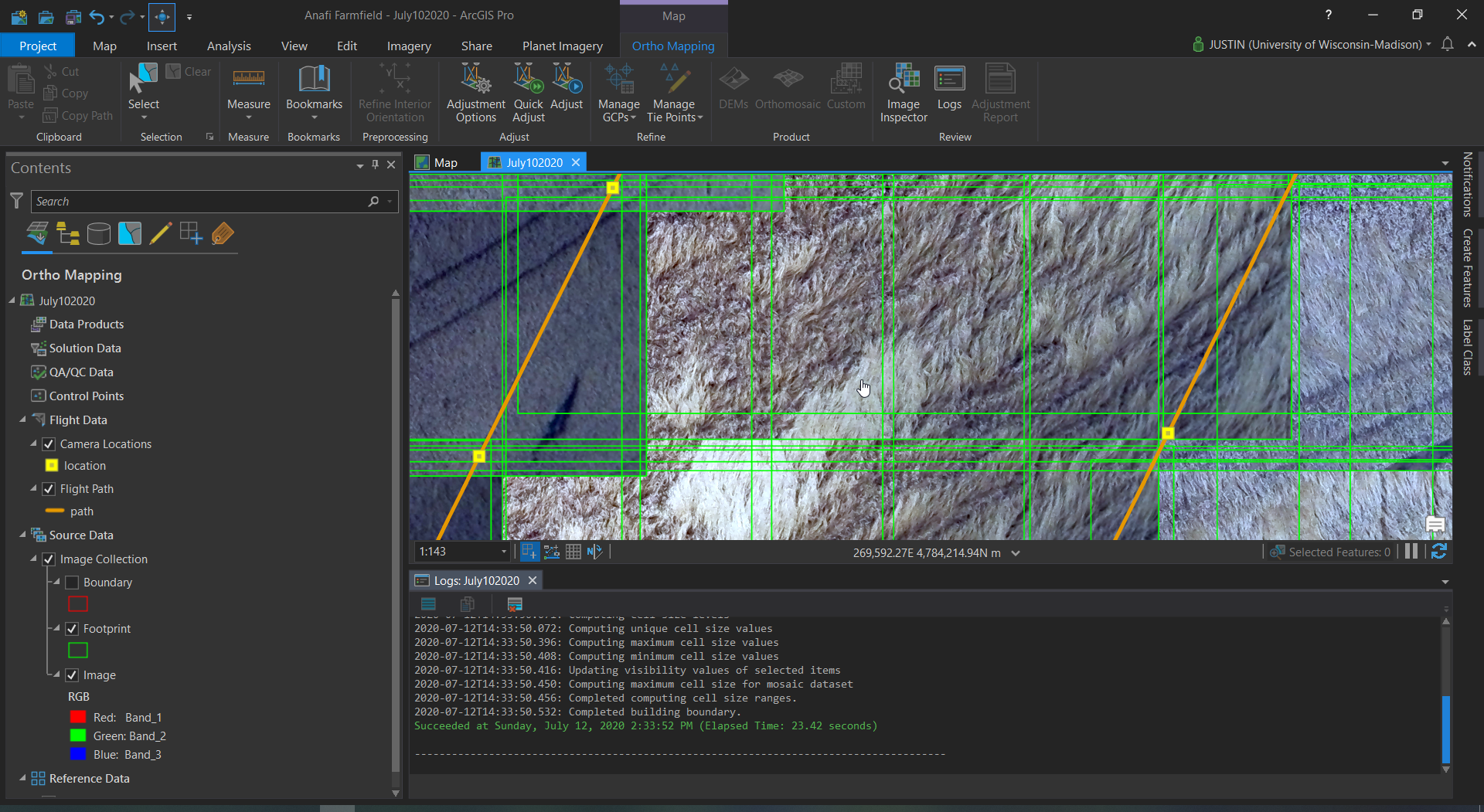 Creating an Orthomosaic and Digital Surface Model using an UAV and ArcGIS Pro – Justin's GIS Blog